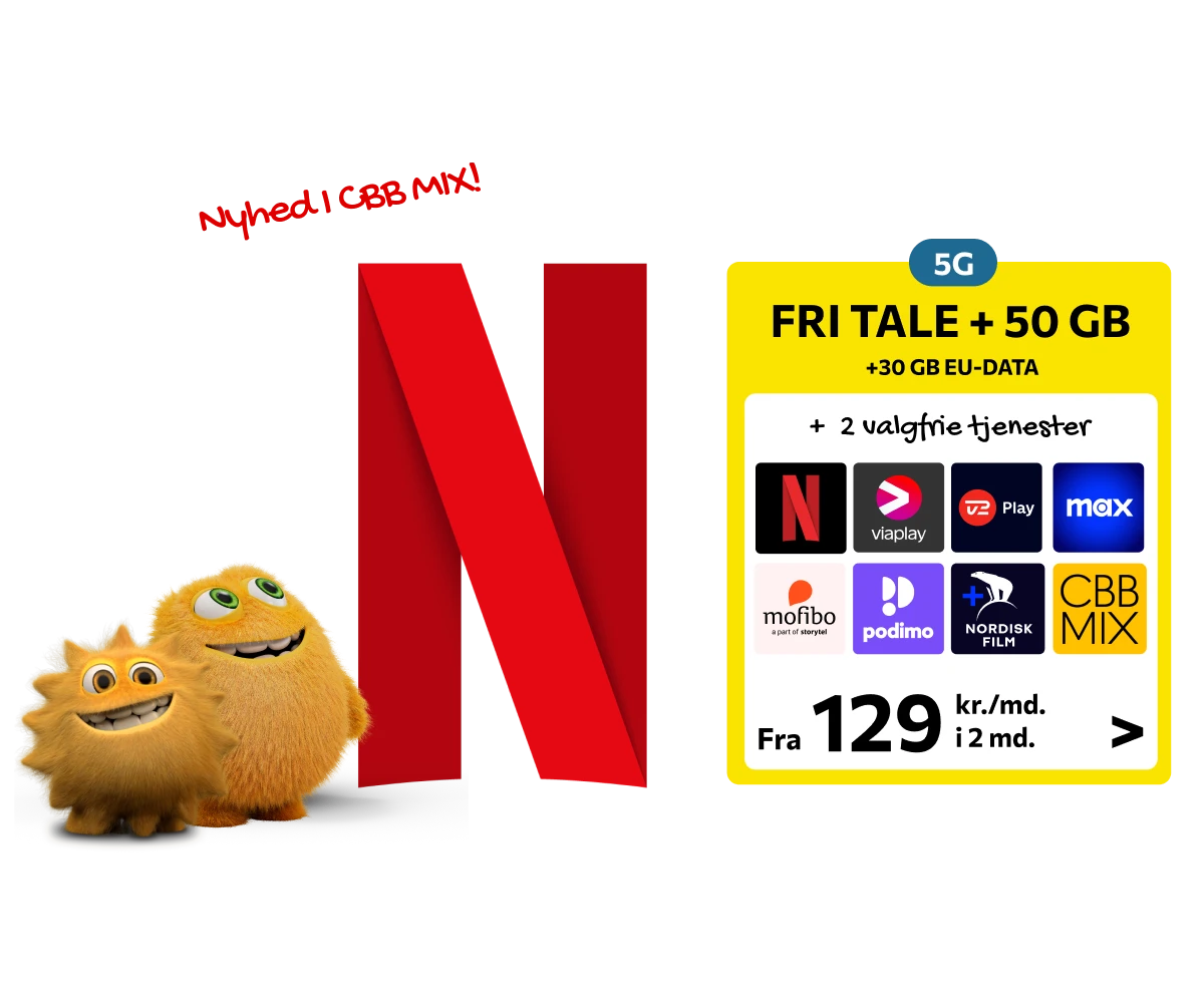 Mobiltelefoner og abonnementer til små priser | CBB Mobil