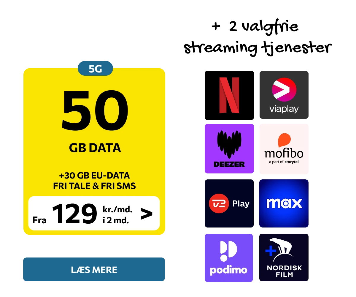 Mobiltelefoner og abonnementer til små priser | CBB Mobil