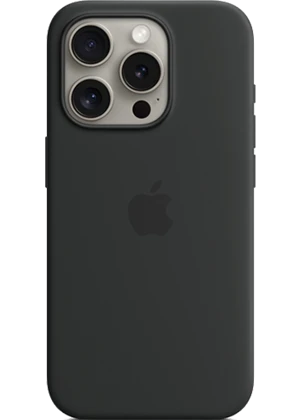 Apple iP 15 Pro Silicone w. Mags Blk